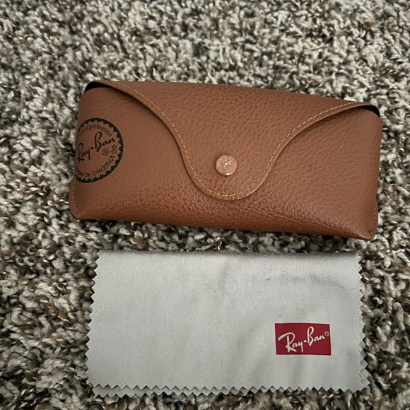 Ray-Ban | Accessories | Ray Bans Brown Hard Case With Cleaning Cloth ...